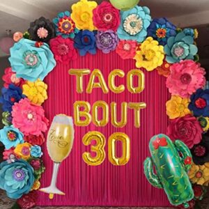 LaVenty Taco Bout 30 Balloons Nacho Average Thirty Balloon Fiesta 30th Birthday Decoration Taco Birthday Party Decoration Taco Party Decor