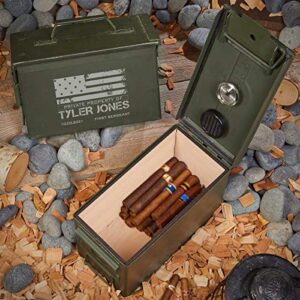 homewetbar american heroes personalized 50 cal cigar humidor military gift (custom product)