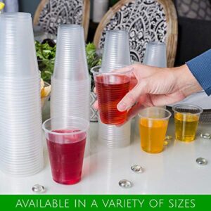 PLASTICPRO 3 oz Disposable Plastic Medium Weight Clear Drinking Cups 100 Count