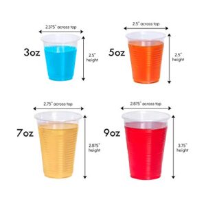 PLASTICPRO 3 oz Disposable Plastic Medium Weight Clear Drinking Cups 100 Count