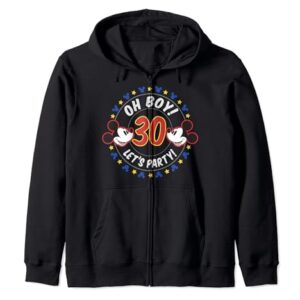 Disney Mickey And Friends Oh Boy Let's Party 30th Birthday Zip Hoodie