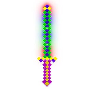 light-up pixel sword 8-bit toy for kids | 24" inches