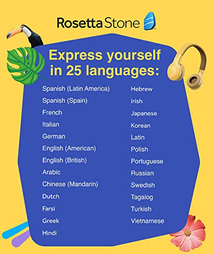 Rosetta Stone Learn UNLIMITED Languages | Lifetime Access - Learn 24 Languages | PC/Mac/iOS/Android Online Code