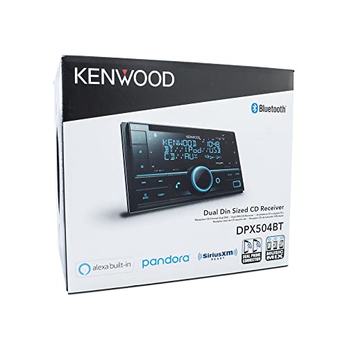 Kenwood DPX504BT Double DIN in-Dash CD Receiver with Bluetooth | Car Stereo CD Receiver with Amazon Alexa Voice Control | High-Contrast 3-line Display with Variable-Color Illumination