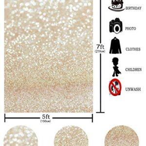 WOLADA 5x7FT Bokeh Backdrop Glitter Backdrop Gold Photo Backdrop Gold Glitter Backdrop Bokeh Backdrops for Photography Newborn Baby Portrait Birthday Party Backdrop Studio Props 11791