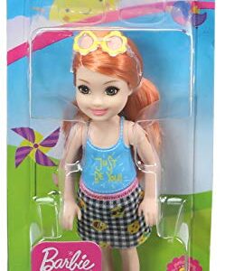 Barbie Club Chelsea Doll, 6-inch Redhead with Flower-Shaped Sunglasses, Multi