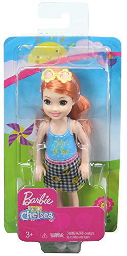 Barbie Club Chelsea Doll, 6-inch Redhead with Flower-Shaped Sunglasses, Multi