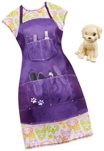 barbie clothes - career outfit doll, pet groomer with puppy