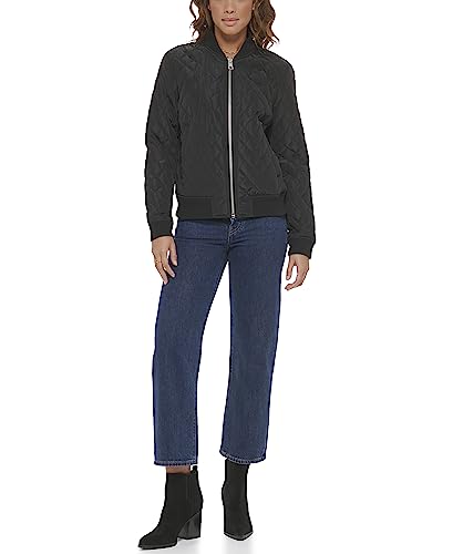 Levi's Women Diamond Quilted Bomber Jacket, Black, Medium