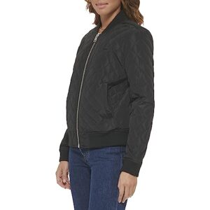 Levi's Women Diamond Quilted Bomber Jacket, Black, Medium