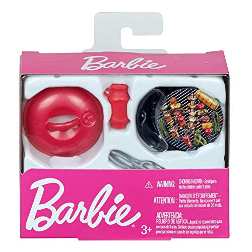 Barbie Accessory Pack, 4 Pieces, with Barbecue Accessories, for 3 to 7 Year Olds