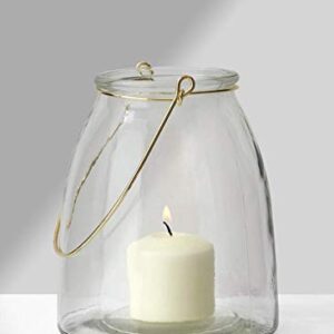 Serene Spaces Living Hanging Glass Jar for Wedding, Parties, Events, Patio, Use as Hanging Glass Lamp or for Flowers, Measures 6" Tall and 5" Diameter, Sold Individually