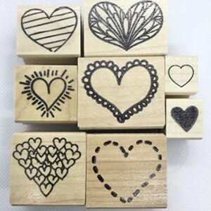 Hearts Rubber Stamp Set