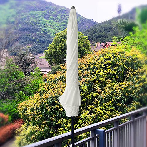 AMMSUN Patio Umbrella Market Table Umbrella 6.5 ft Tilt Steel Pole UPF50+ Protection, Great for Outdoor Garden Backyard (White)