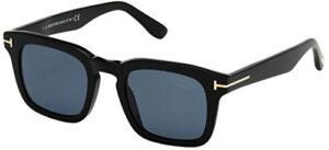 tom ford - ft0751 shiny black square men sunglasses - 50mm