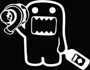 domo kun jdm turbo nos decal vinyl sticker|cars trucks vans walls laptop| white |5.5 x 4.25 in|duc022