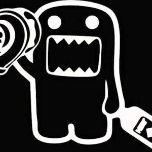 Domo Kun JDM Turbo NOS Decal Vinyl Sticker|Cars Trucks Vans Walls Laptop| White |5.5 x 4.25 in|DUC022