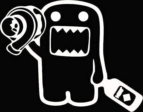 Domo Kun JDM Turbo NOS Decal Vinyl Sticker|Cars Trucks Vans Walls Laptop| White |5.5 x 4.25 in|DUC022