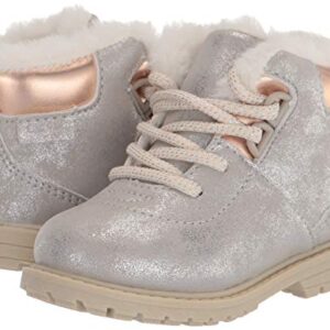 OshKosh B'Gosh girls Fashion Boot, Ivory, 4 Toddler US