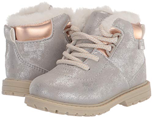 OshKosh B'Gosh girls Fashion Boot, Ivory, 4 Toddler US