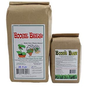 Boogie Brew Compost Tea 2 Part Formula, 3 Pounds. The Organic Compost Tea That Combines 17 Powerful Ingredients and 1 Pound Boogie Black Bundle