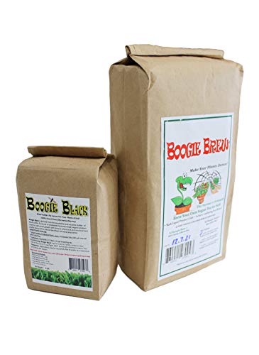 Boogie Brew Compost Tea 2 Part Formula, 3 Pounds. The Organic Compost Tea That Combines 17 Powerful Ingredients and 1 Pound Boogie Black Bundle