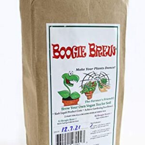 Boogie Brew Compost Tea 2 Part Formula, 3 Pounds. The Organic Compost Tea That Combines 17 Powerful Ingredients and 1 Pound Boogie Black Bundle