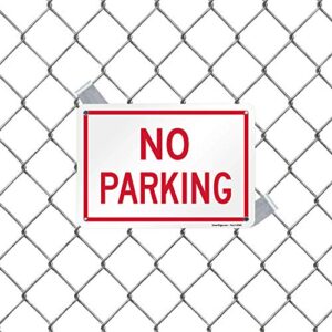 SmartSign 7 x 10 inch “No Parking” Metal Sign, 40 mil Aluminum 3M Laminated Engineer Grade Reflective Material, Red and White