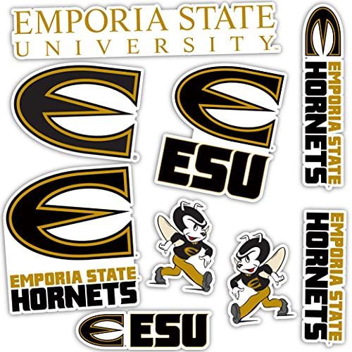 Emporia State University Sticker Hornets ESU Stickers Vinyl Decals Laptop Water Bottle Car Scrapbook T2 (Type 2)