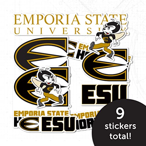 Emporia State University Sticker Hornets ESU Stickers Vinyl Decals Laptop Water Bottle Car Scrapbook T2 (Type 2)