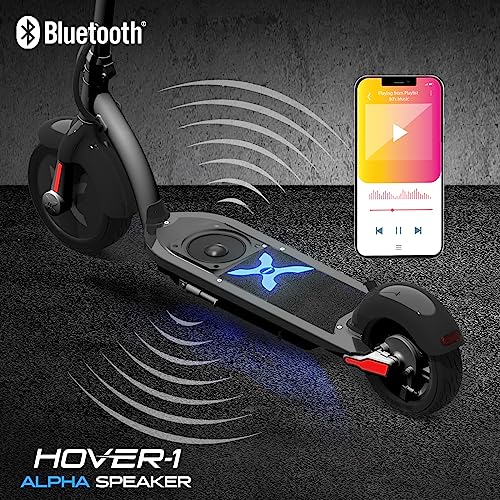 Hover-1 Alpha Foldable Electric Scooter with 450W Brushless Motor, 18 mph Max Speed, 10” Air-Filled Tires and 12 Mile Range