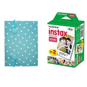 fujifilm instax mini twin pack instant film (16437396) + fujifilm instax accordion album - green