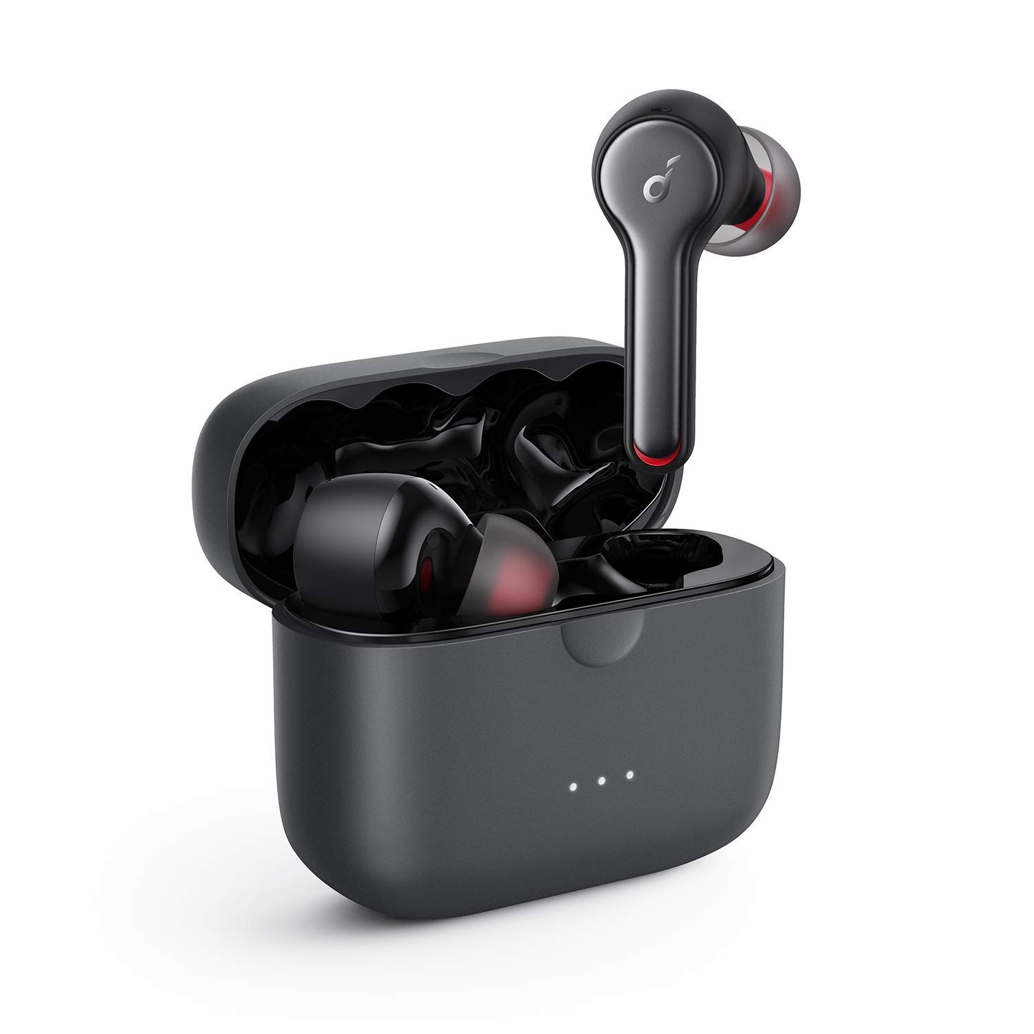 Anker Soundcore Liberty Air 2 Wireless Earbuds, Diamond-Inspired Drivers, Bluetooth Earphones, 4 Mics, Noise Reduction, 28H Playtime, HearID, Bluetooth 5, Wireless Charging (Black) (Renewed)