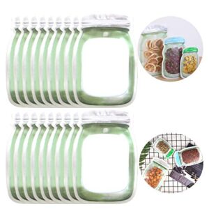 enkrio 20 pack reusable mason jar bags reusable mason jar ziplock bags food storage bag for kitchen food snack sandwich leakproof snacks food saver bags