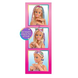 Barbie Deluxe 20-Piece Glitter and Go Styling Head, Blonde Hair and Unicorn Headband, Kids Toys for Ages 5 Up by Just Play