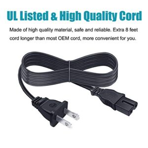 UL 8ft Power Cord for Brother SE600 SE625 SE400 PE770 PE800 Sewing Machine Power Cord 2 Prong AC Figure D Cable Replacement