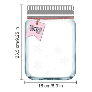 Enkrio 20 Pcs Mason Jar Bags Cute Jar Zipper Bag Reusable Food Storage Bags Snack Bags Sandwich Bags Mason Jar Bottles Bag Leak-Proof Airtight Sealed Storage Bags for Kitchen Travel Camping