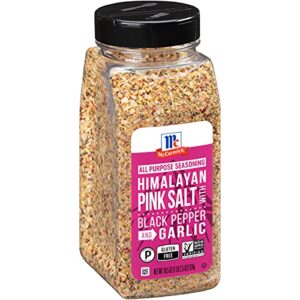 mccormick himalayan pink salt with black pepper and garlic all purpose seasoning, 18.5 oz