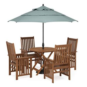 Furinno FG19061F Tioman Outdoor Hardwood Sunlight Folding Table, Natural