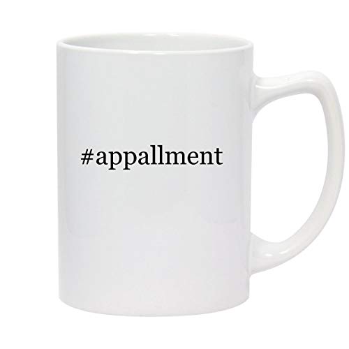 Molandra Products #appallment - 14oz Hashtag White Ceramic Statesman Coffee Mug