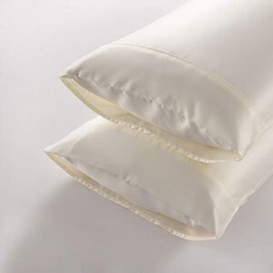 MEILA Silky Satin Pillowcase for Hair and Skin, Ultra-Soft Washed Silk Pillow Cases King Size Set of 2, Ivory