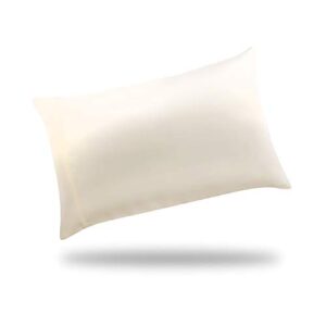 MEILA Silky Satin Pillowcase for Hair and Skin, Ultra-Soft Washed Silk Pillow Cases King Size Set of 2, Ivory