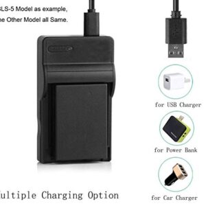 Battery and Charger for Olympus Pen E-PL1, E-PL2, E-PL3 Digital Camera