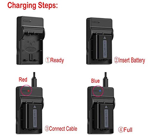 Battery and Charger for Olympus Pen E-PL1, E-PL2, E-PL3 Digital Camera