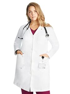 healing hands white lab coat 6 pocket full length womens 5161 faye lab coat the white coat minimalist collection white 2xl