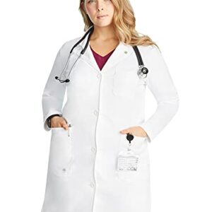 Healing Hands White Lab Coat 6 Pocket Full Length Womens 5161 Faye Lab Coat The White Coat Minimalist Collection White 2XL