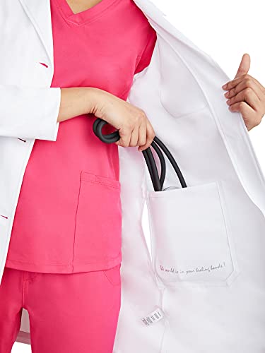 Healing Hands White Lab Coat 6 Pocket Full Length Womens 5161 Faye Lab Coat The White Coat Minimalist Collection White 2XL