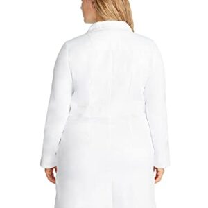 Healing Hands White Lab Coat 6 Pocket Full Length Womens 5161 Faye Lab Coat The White Coat Minimalist Collection White 2XL