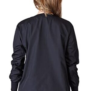 Natural Uniforms Warm Up Scrub Jacket-Black-Medium