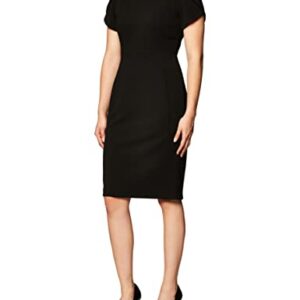 Calvin Klein Women's Tulip Sleeved Sheath Dress, Black 3, 14